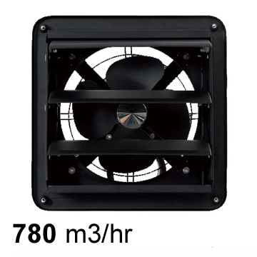 Commercial Wall Fan w/ Gravity Shutters 200mm | Pure Ventilation