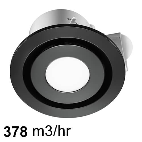 Airbus 250 Low Profile Exhaust Fan - Black with LED light