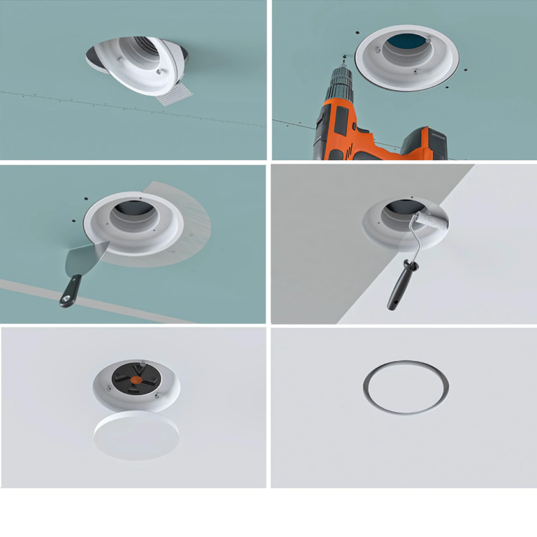 Ergovent Rondo 125 - White Round Frameless Diffuser | Pure Ventilation