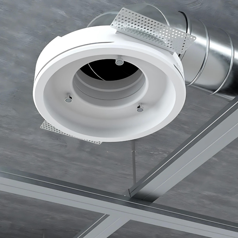 Ergovent Rondo 125 - White Round Frameless Diffuser | Pure Ventilation
