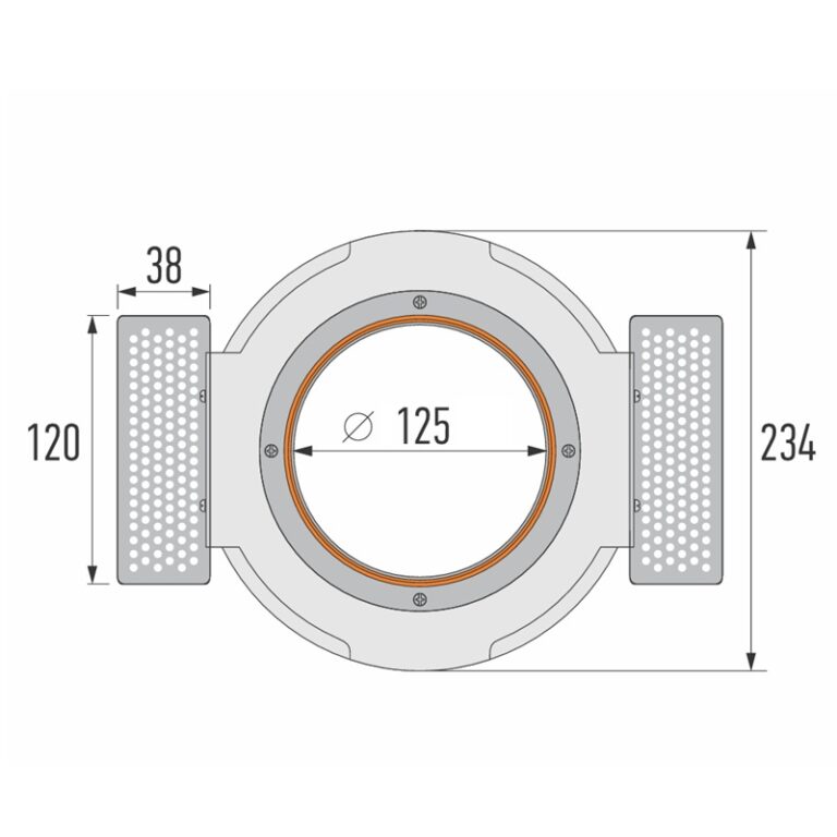 Ergovent Rondo 125 - White Round Frameless Diffuser | Pure Ventilation
