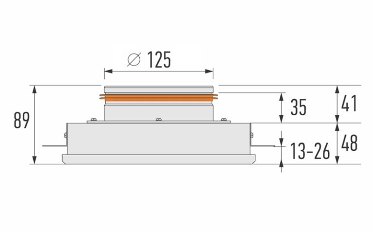 Ergovent Rondo 125 - White Round Frameless Diffuser | Pure Ventilation