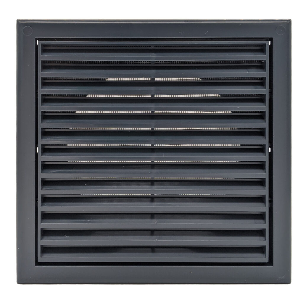 Vent Fixed Flyscreen 125mm - Dark Grey | Pure Ventilation Australia